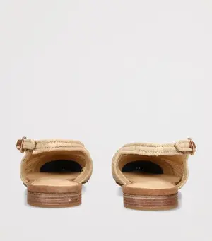 Gabriela Hearst Raffia Slingback Ballet Flats