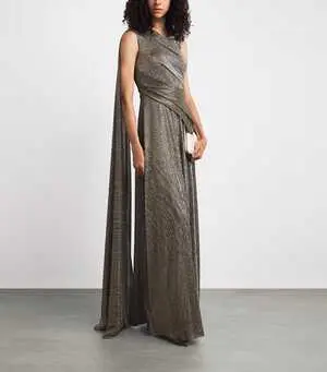 Talbot Runhof Voile Cape Gown