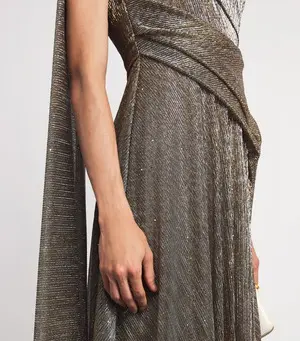Talbot Runhof Voile Cape Gown