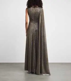 Talbot Runhof Voile Cape Gown