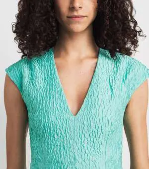 ROKSANDA V-neck Textured Midi Dress