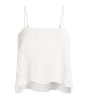 Chloé Pointelle Knit Crop Top