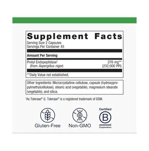 METAGENICS Spectrazyme Gluten Digest Enzymes Helps Break Down Gluten Proteins