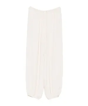 FORTE_FORTE Loose-fitting Casual Trousers - White