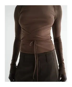LEMAIRE Mesh Jersey Ballerina Wrap Top