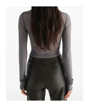 LEMAIRE Ballerina Wrap Top In Mesh Jersey