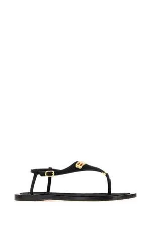 Balenciaga Suede Riva Thong Sandals
