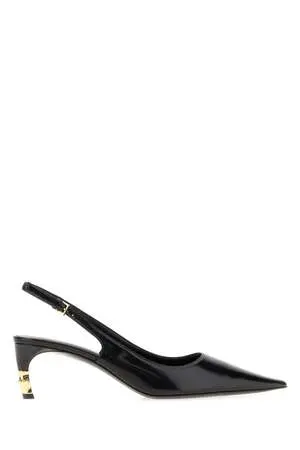 Gucci Leather Castello Pumps With Metal Heel Detail - Black