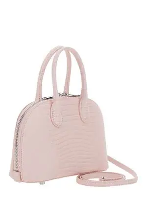 SELF-PORTRAIT Mini Bag With Lizard Effect Leather And Silver-tone Hardware