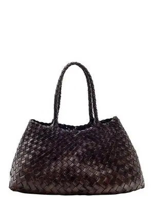 Dragon Diffusion Santa Croce Woven Leather Shoulder Bag - Brown