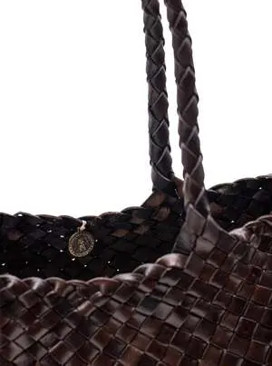 Dragon Diffusion Santa Croce Woven Leather Shoulder Bag - Multicolor