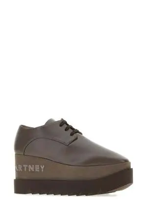 Stella McCartney Elyse Lace-up Platform Shoes - Brown
