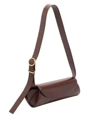 JIL SANDER Small Cannolo Shoulder Bag - Brown