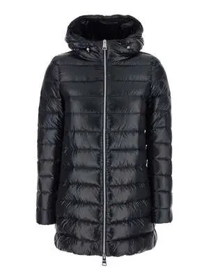 Herno Quilted Down Jacket With Fixed Hood - Black