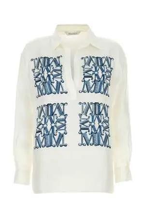 Max Mara Silk Filtro Blouse - White