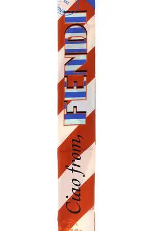 Fendi Printed Silk Reversible Foulard