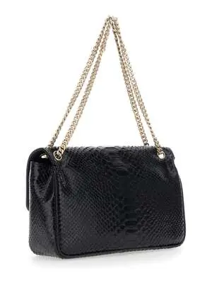 TOM FORD Semi Shiny Printed Python B/c Chainshoulder Bag
