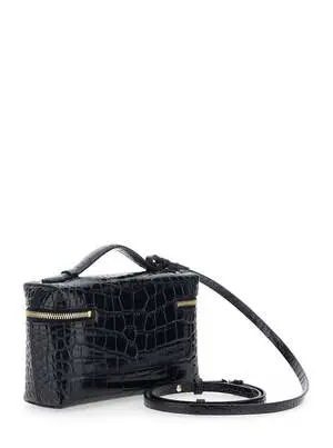 Victoria Beckham Patent Leather Croc Effect Crossbody Bag