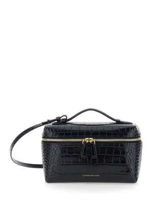 Victoria Beckham Patent Leather Croc Effect Crossbody Bag - Multicolor