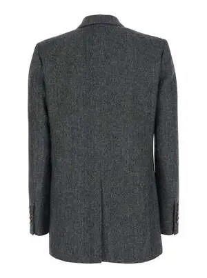 BLAZÉ MILANO J Line Double-breasted Wool Blend Jacket - Multicolor