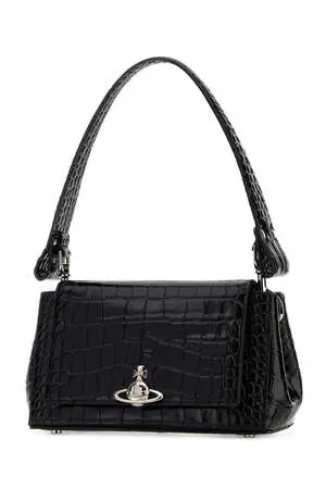 VIVIENNE WESTWOOD Leather Medium Hazel Shoulder Bag