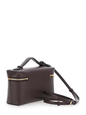 Victoria Beckham Leather Crossbody Bag With Top Handle And Logo Lettering - Multicolor