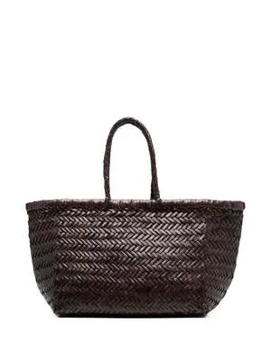 Dragon Diffusion DRAGON DIFFUSION "Bamboo Triple Jump Small" Leather Handbag Brown