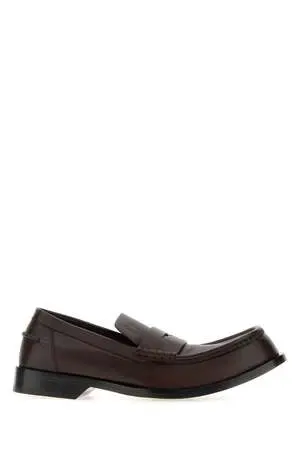 Loewe Dark Leather Loafers - Brown