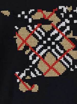 Burberry Ryan' Black T-shirt With Printed Logo On The Front In Cotton