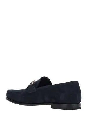 FERRAGAMO Avril Leather Loafers With Gancini Plaque