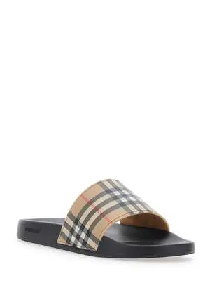 Burberry Checked Slides