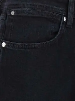 Stone Island Slim Jeans With Logo Patch On The Back In Denim For