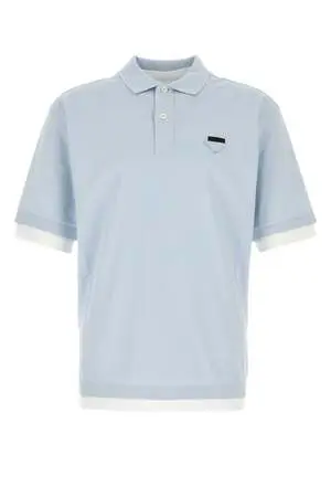 Prada Powder Piquet Polo Shirt - Blue