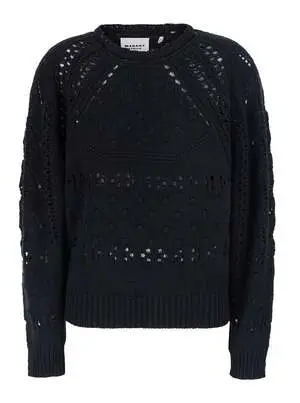 ISABEL MARANT ÉTOILE ISABEL MARANT ETOILE Crew Neck Wool Sweater With Perforated Design