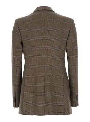 P.a.r.o.s.h Brown Double-breasted Viscose And Wool Blazer For