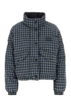 Miu Miu Embroidered Cotton Reversible Down Jacket - Multicolor