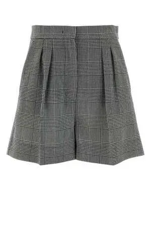Max Mara Embroidered Wool Shorts - Multicolor
