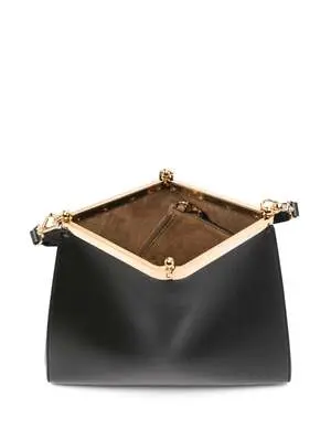 Etro Medium Leather Sailing Tote Bag With Pegasus Detail - Black