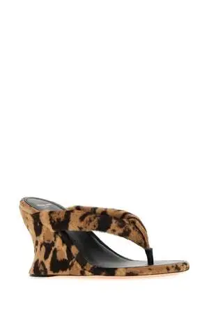 Balenciaga Printed Calf Hair Wedge Mules - Multicolor