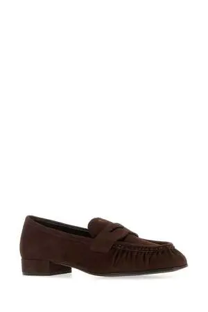 Prada Suede Loafers - Brown