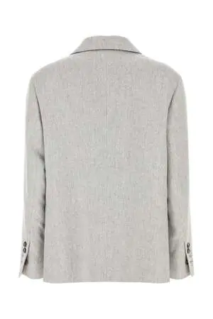 Brunello Cucinelli Light Grey Wool Blazer