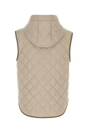Brunello Cucinelli Sand Nylon Sleeveless Jacket