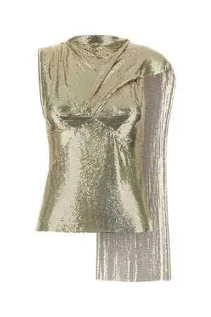 Rabanne Metal Knit Top - Gold