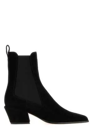 Paris Texas Suede Bettina Ankle Boots - Black