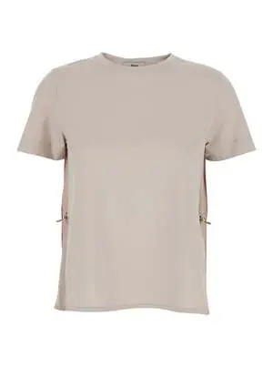 Herno Crew Neck T-shirt With Logo Detail - Pink