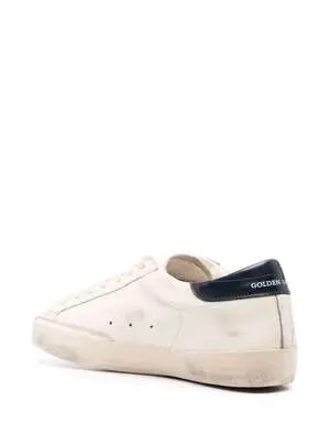 GOLDEN GOOSE Super-star Leather Low Top Sneakers With Embossed Logo