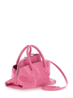 Attico La Passeggiata Top Handle Bag In Leather - Multicolor