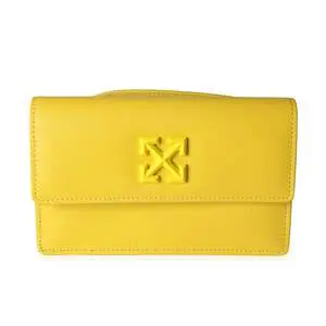 Off-White Saffiano Leather Jitney Belt Bag - Yellow