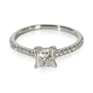 Tiffany & Co. 0.74 Ct Princess Diamond Novo Engagement Ring - Platinum