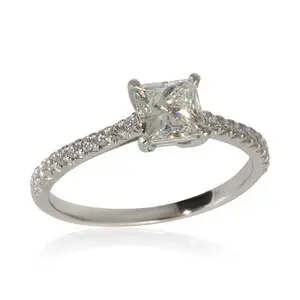 Tiffany & Co. 0.74 Ct Princess Diamond Novo Engagement Ring